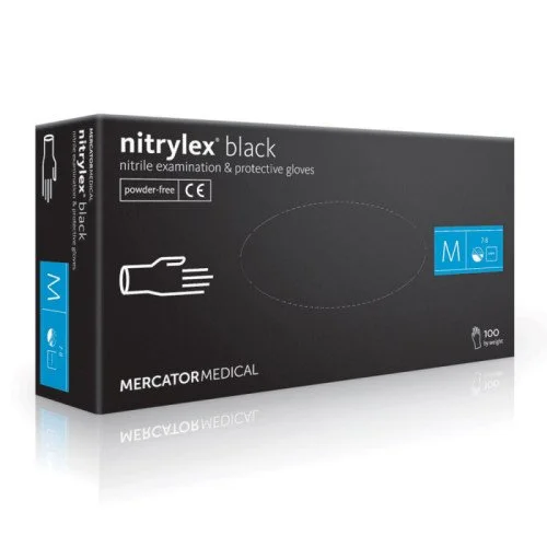 Manusi Nitril Mercator Nitrylex Black, 100 buc, S - Produse de ...